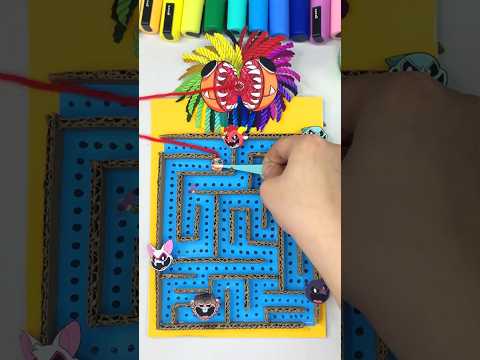 Yarnaby DIY Cardboard Maze Escape – Poppy Playtime Cute craft ideas # ...